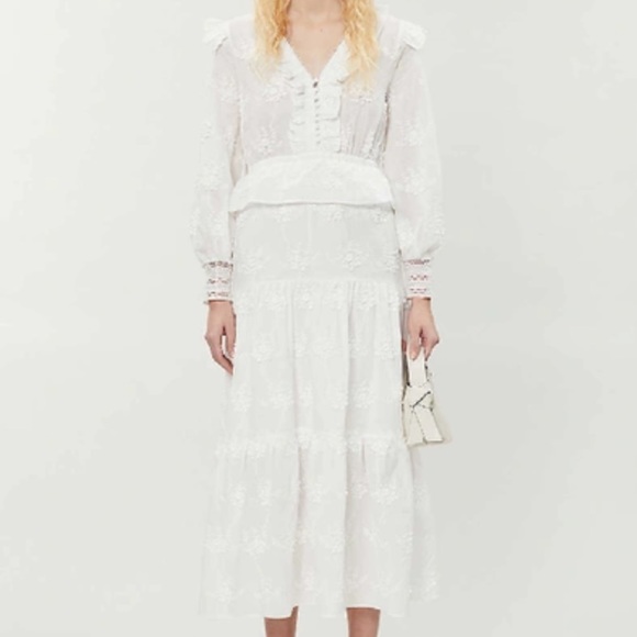 Maje | Dresses | Maje Roxana Embroidered Dress In Ecru | Poshmark